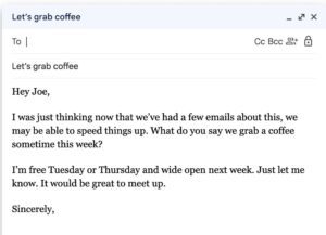 6 Coffee Chat Email Templates You Can Use Today | ZB Blog