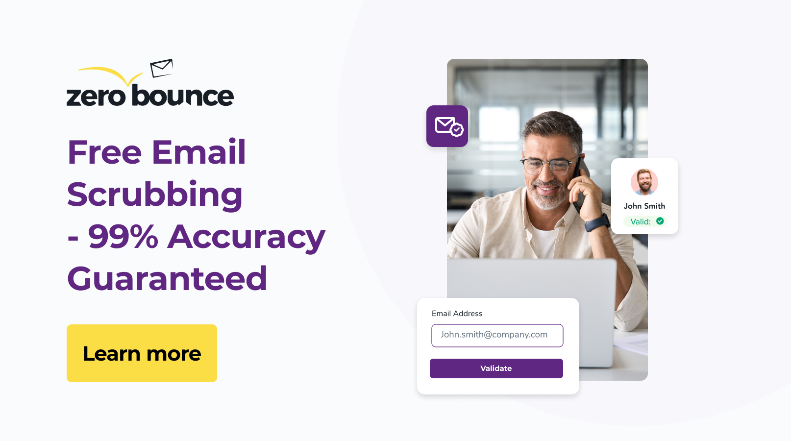 Free Email Scrubbing Service - 99% Accuracy | ZeroBounce