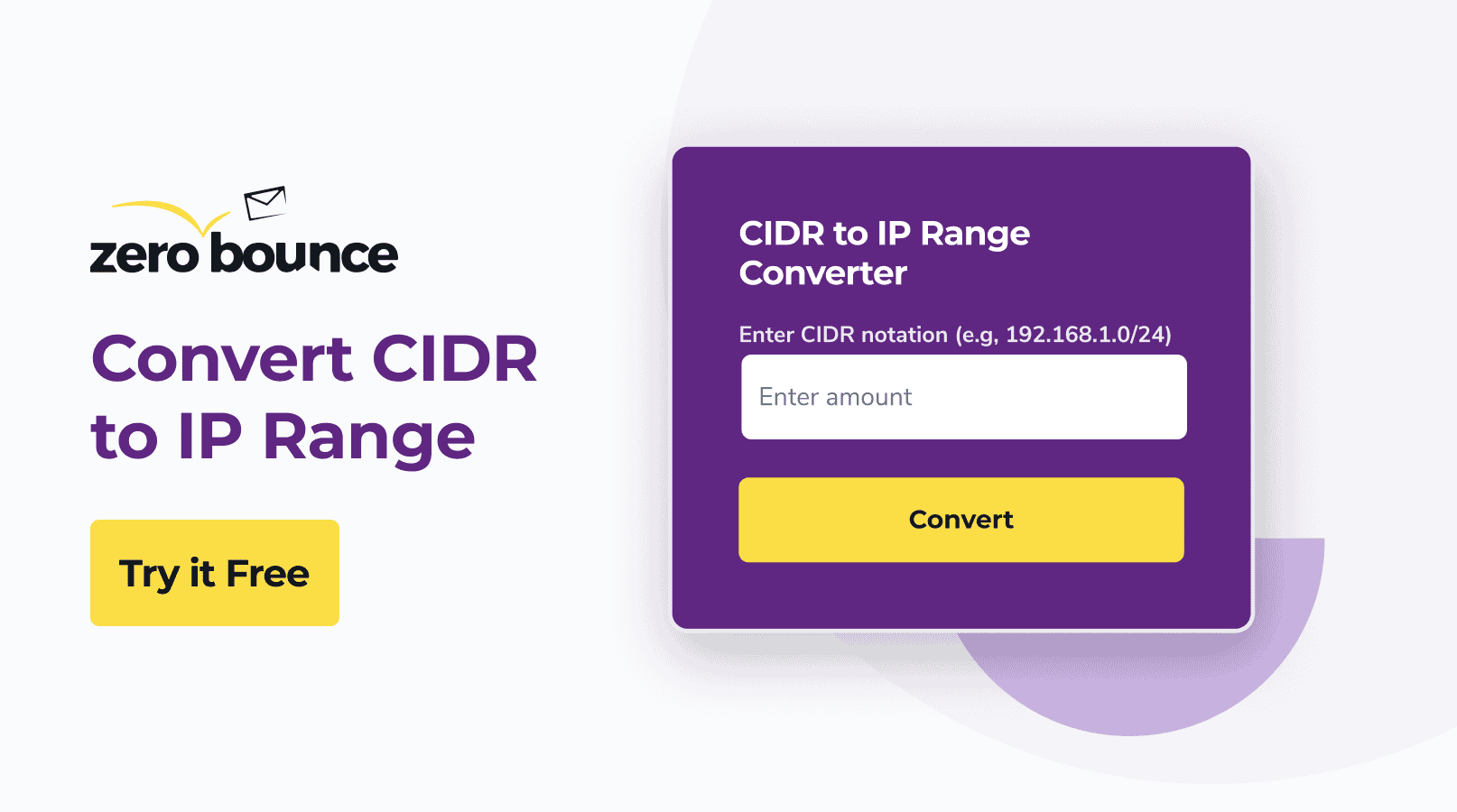 CIDR to IP Range Converter | ZeroBounce