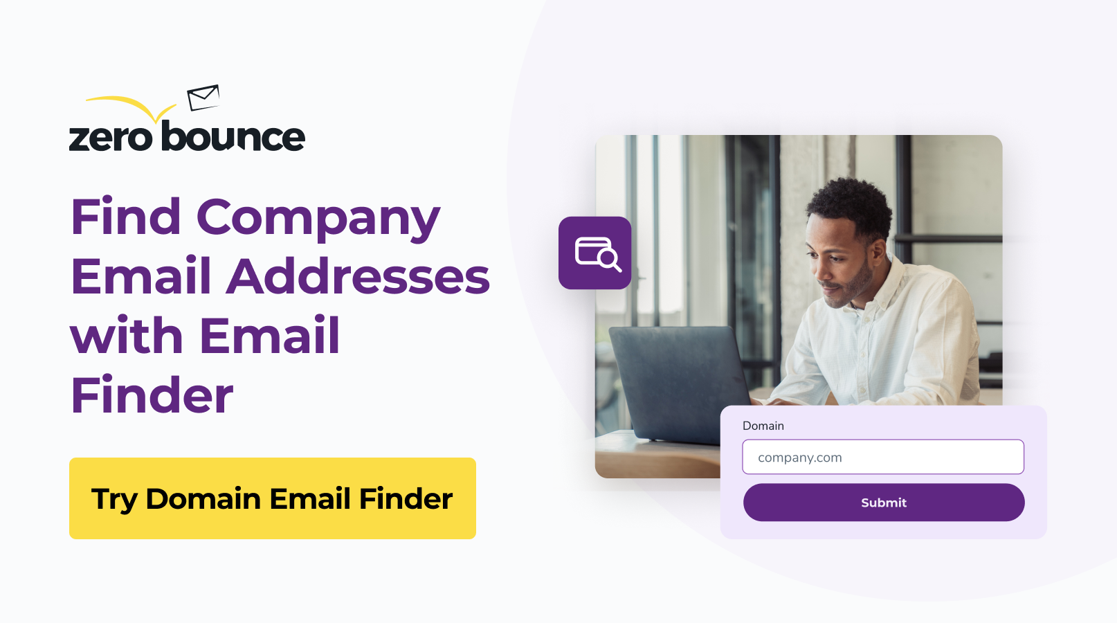 Find Company Email with Domain Email Finder | ZeroBounce