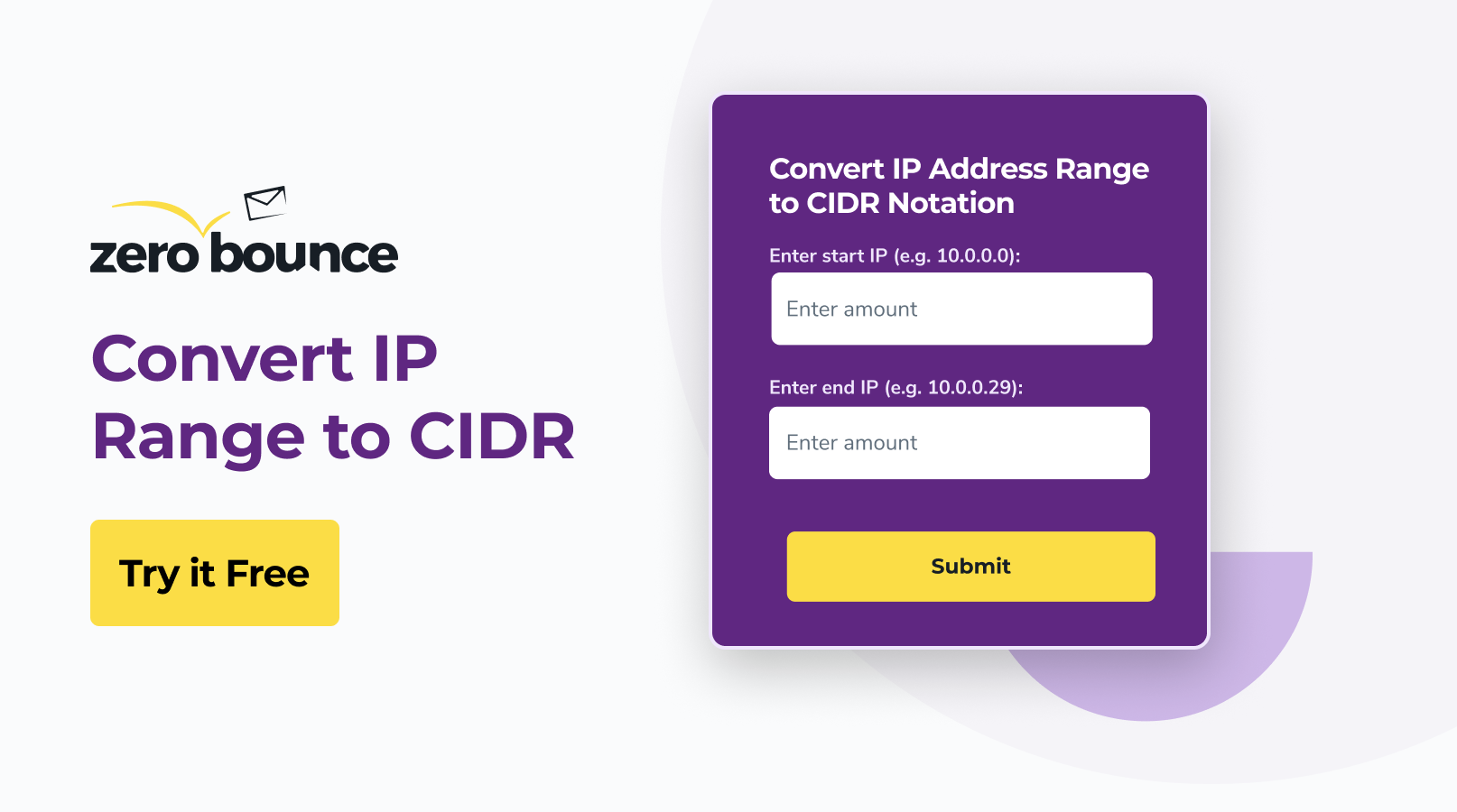 Convert IP Range to CIDR | ZeroBounce