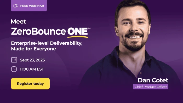 Meet ZeroBounce ONE™ - On-Demand Webinar and Q&A